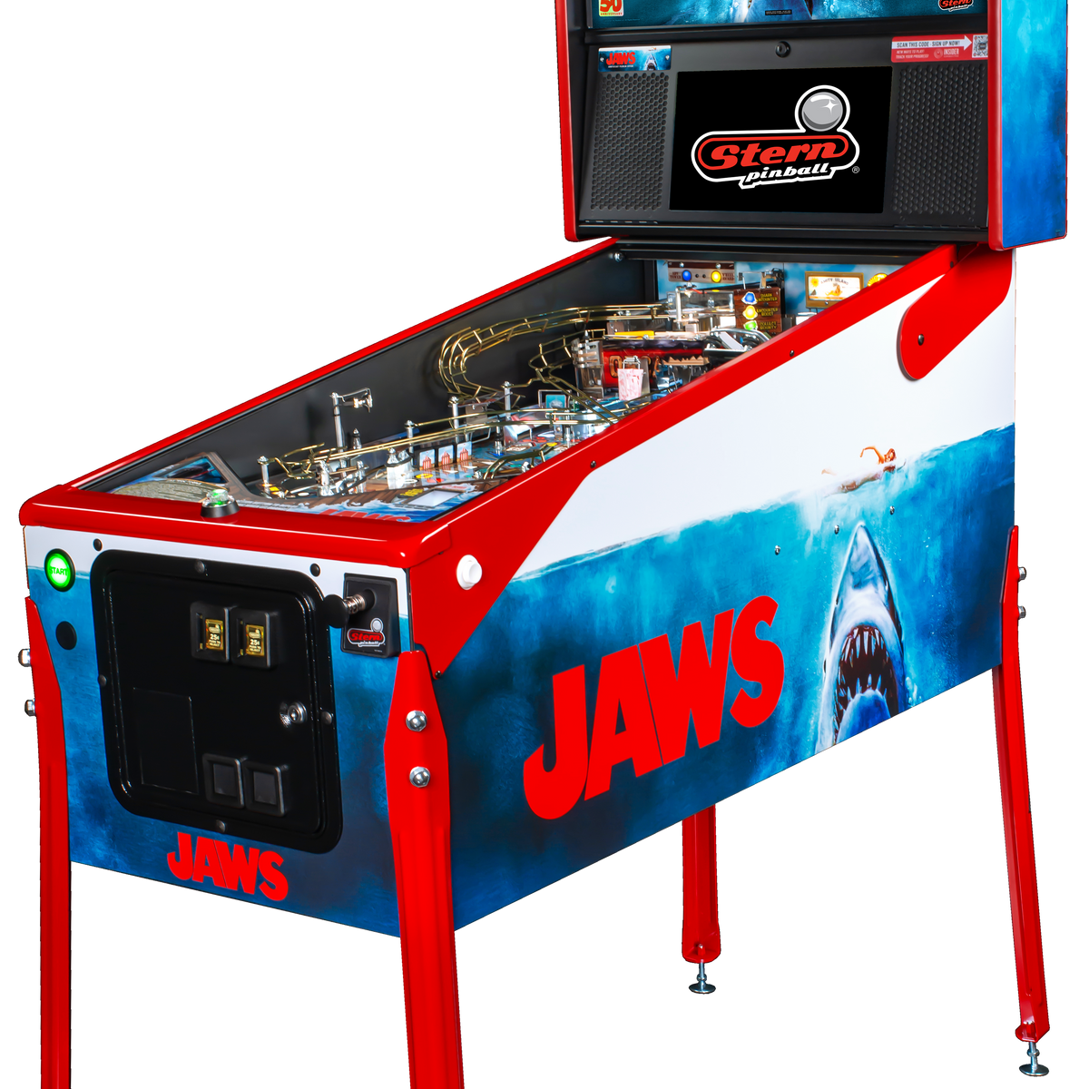 Jaws 50th Anniversary Pinball Premium – Player One Amusement Group